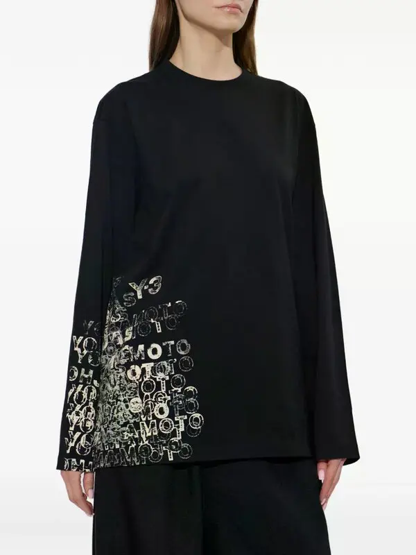Y3 Graphic Long-sleeved T-shirt - Black