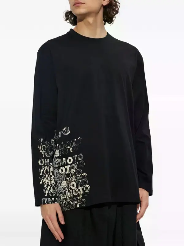Y3 Graphic Long-sleeved T-shirt - Black