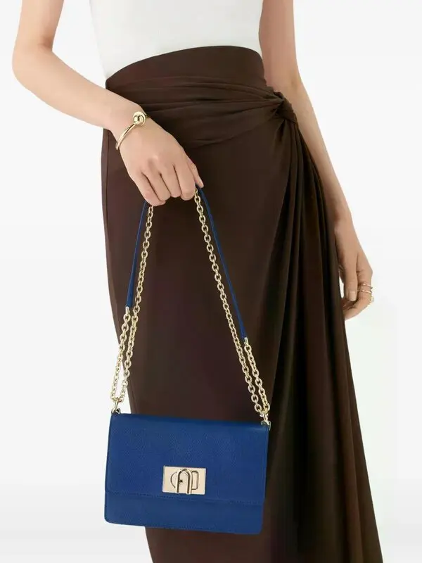 Furla Flap-lock Chain Shoulder Bag - Blue
