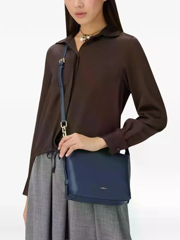 Furla Textured Arch Shoulder Bag