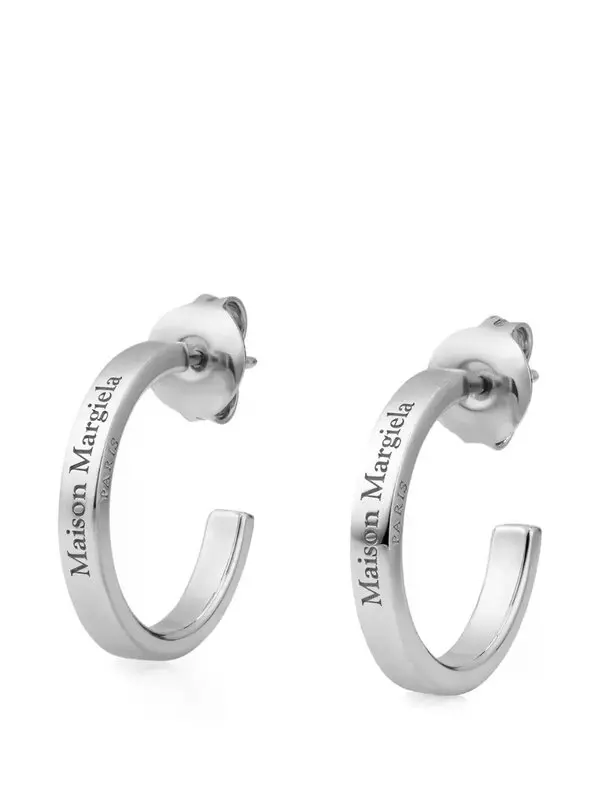 MAISON MARGIELA Logo Reference Earrings - Silver