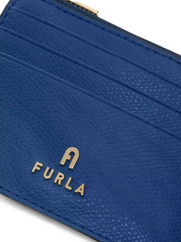 Furla Camelia Textured Card Case - Blue