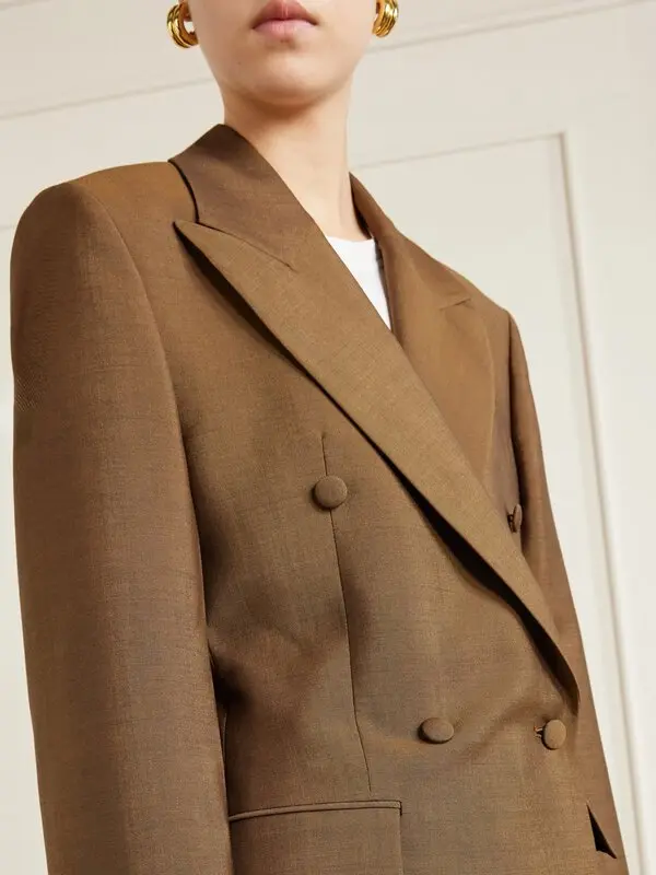 RÓHE Double-breasted Wool And Mohair-blend Blazer