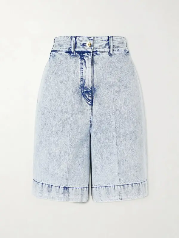 PATOU Acid Wash Denim Bermuda Shorts