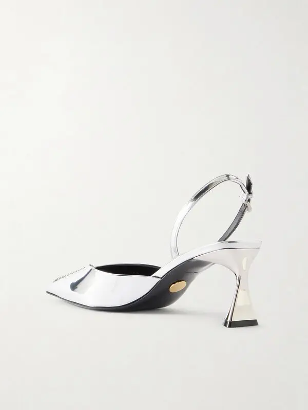 Stella McCartney Elsa Metallic Slingback Pumps