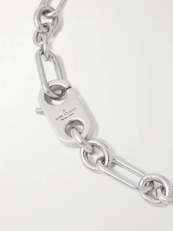 Acne Studios Tone Padlock Charm Necklace