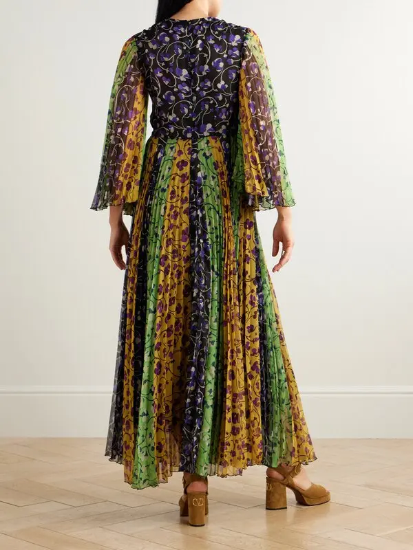 La DoubleJ Angel Pleated Maxi Dress