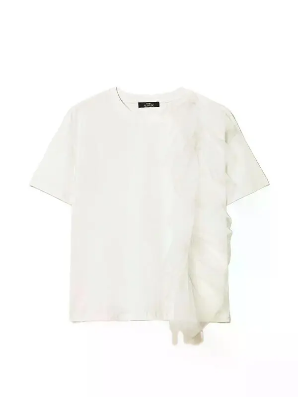 TWINSET Cotton Jersey T-shirt With Tulle Detailing