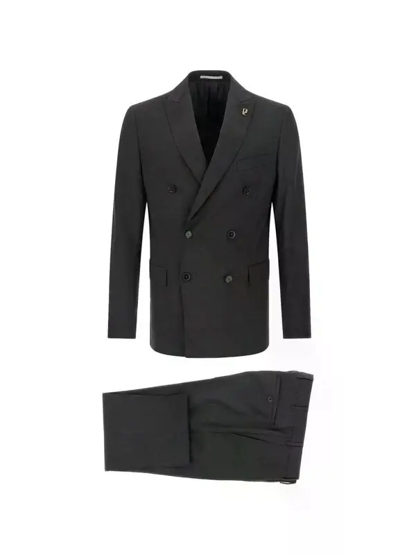 Pal Zileri Lord Double-breasted Brooch-detail Suit