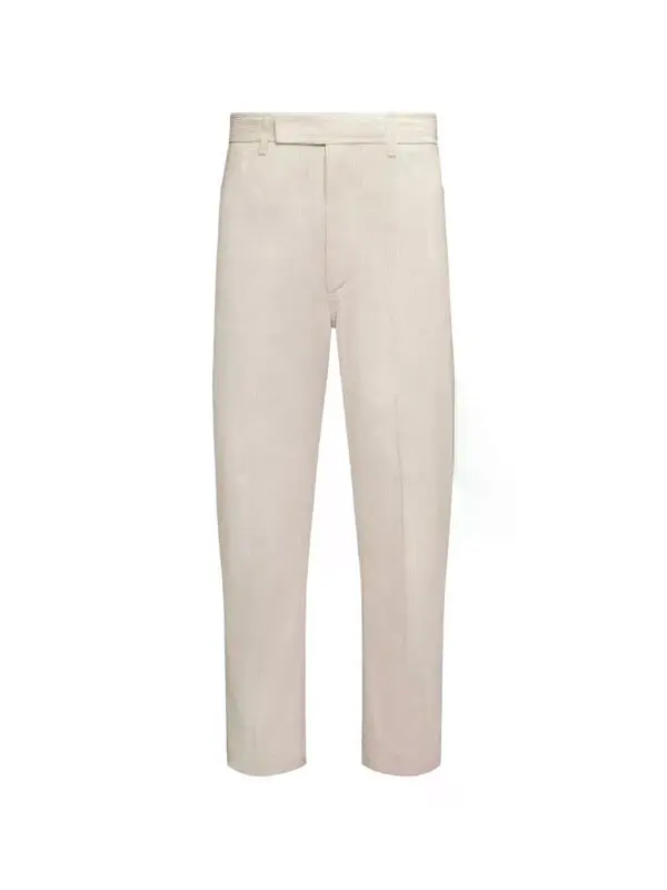 Thom Browne Corduroy-texture Tapered Chino Trousers - Neutrals
