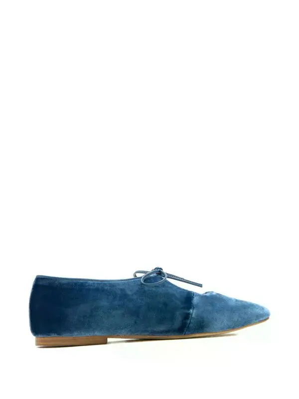 ANDREA GOMEZ Amelia Tie Velvet Ballet Flats