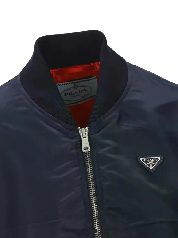 Prada Logo-plaque Bomber Jacket