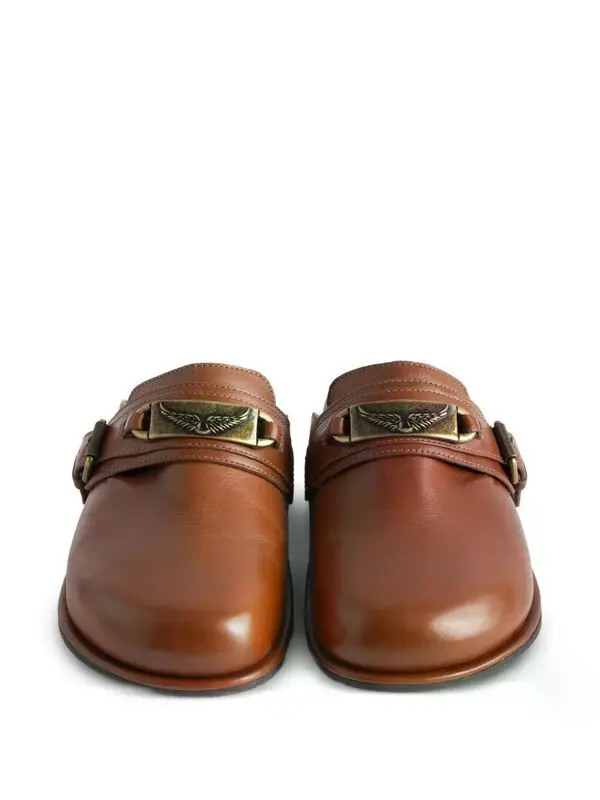 Zadig&Voltaire Angie Leather Mules - Brown