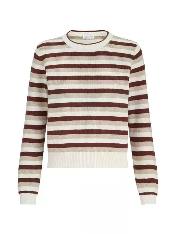 Brunello Cucinelli Striped Cotton Sweater
