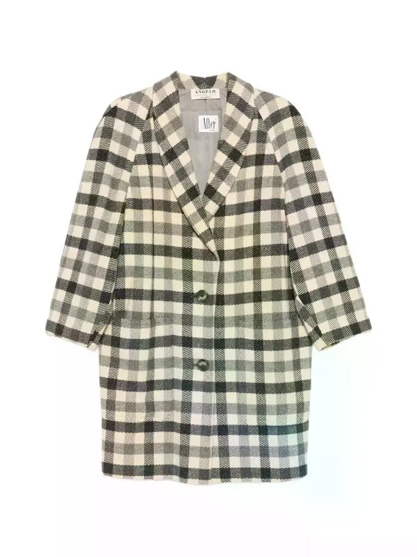 A.N.G.E.L.O. VINTAGE CULT 1980s Check-pattern Buttoned Coat - Neutrals