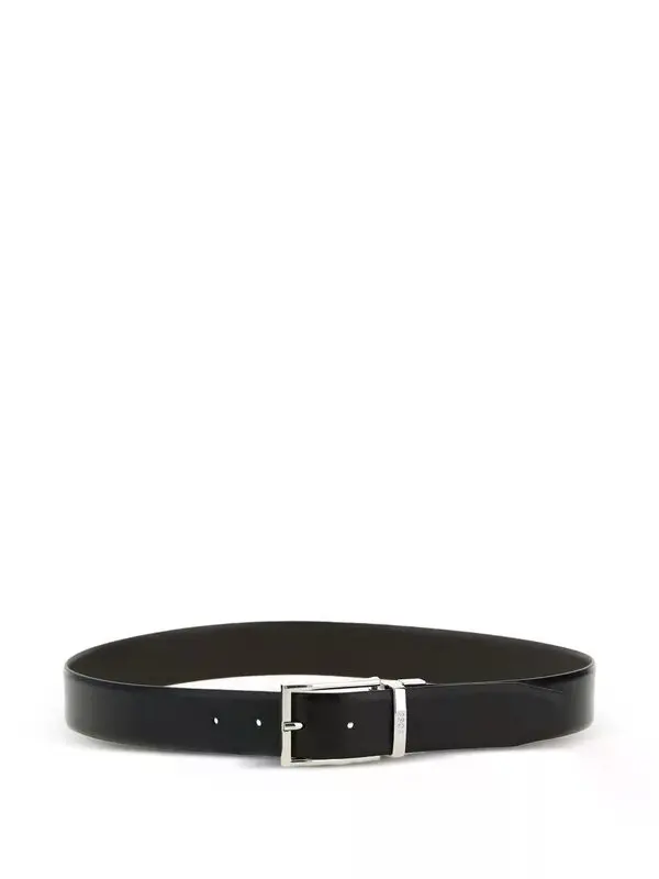 BOSS Reversible Italian Leather Belt With Engraved Logo Buckle