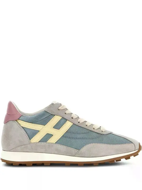 Hogan Panelled Logo-patch Sneakers - Grey