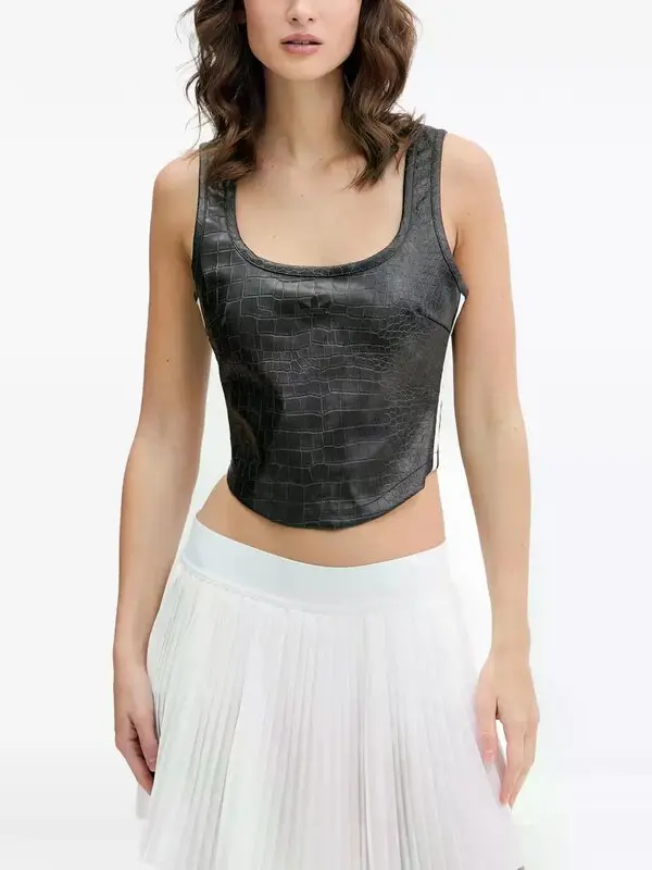 Adidas Crocodile Effect Corset - Black