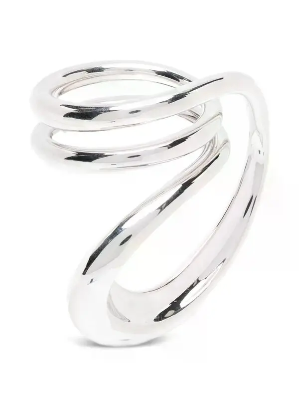 Charlotte Chesnais Polished Round Trip Ring - Silver