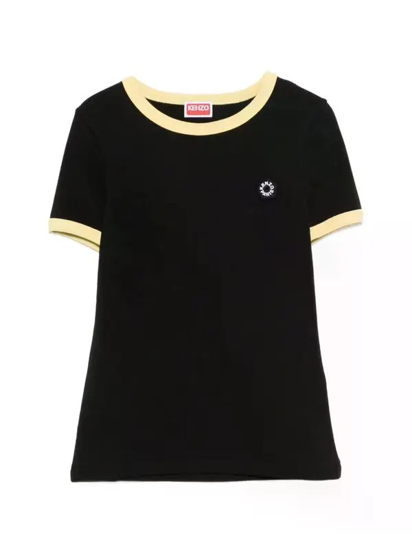 Kenzo Short-sleeved T-shirt With Logo Detail - Black