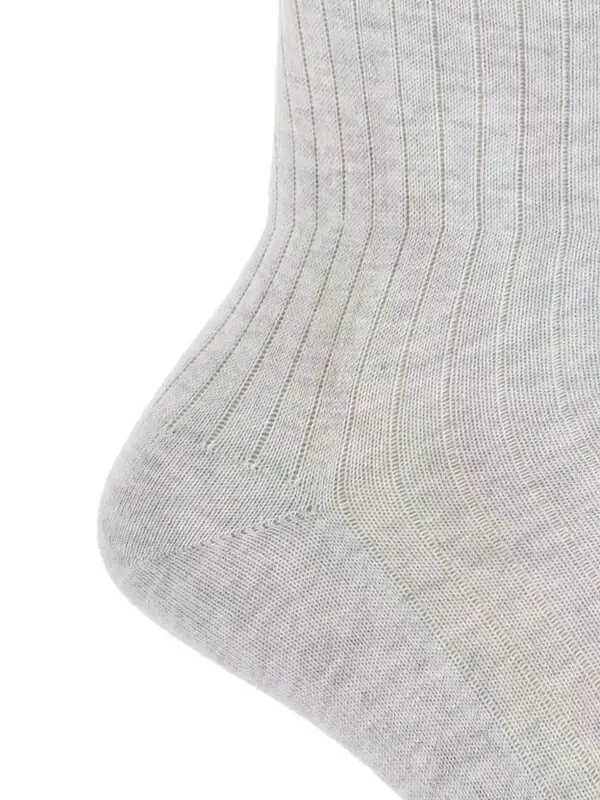 Eleventy Ribbed Crew Socks With Contrast Trim