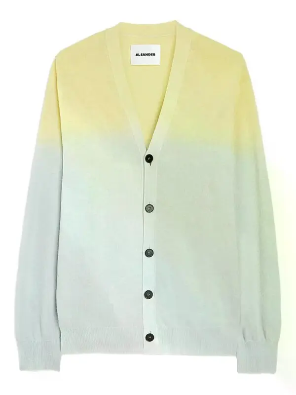 JIL SANDER V-neck Ribbed-detail Cardigan