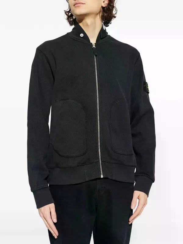 Stone Island Logo-patch Zip-up Sweatshirt