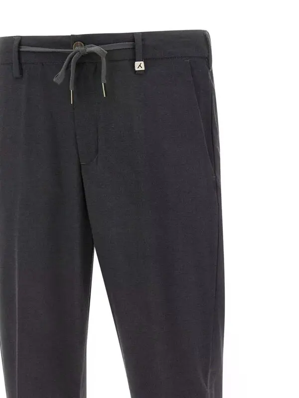 MYTHS Apollo Drawstring Welt-pocket Trousers - Grey