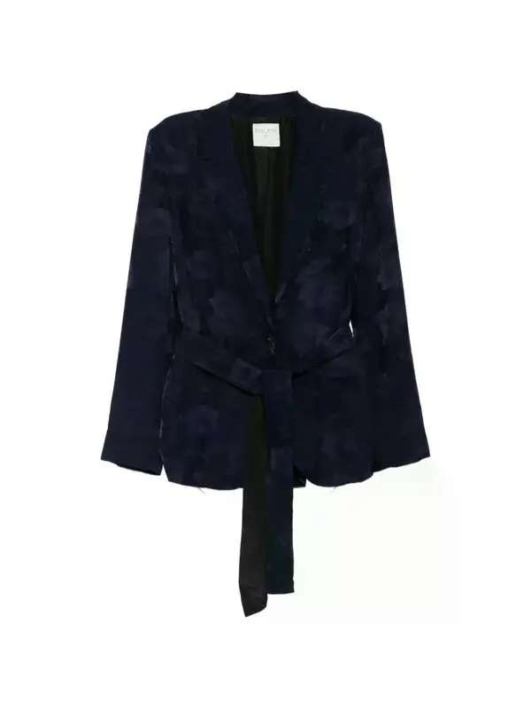 FORTE_FORTE Floral Tie Jacket - Blue