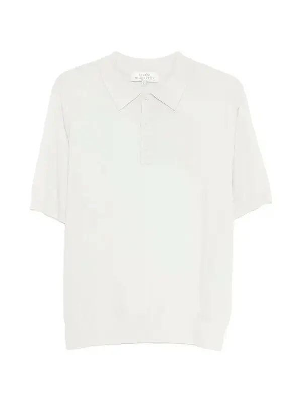 Studio Nicholson Arieta Buttoned Polo Shirt - Neutrals