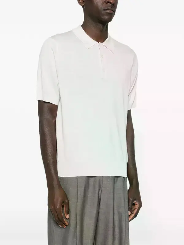 Studio Nicholson Arieta Buttoned Polo Shirt - Neutrals