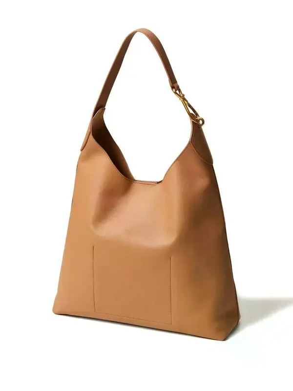 TWINSET Calf Leather Bag With Carabiner Detail - Neutrals