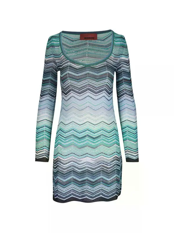 Missoni Chevron Des Occ Dress - Blue