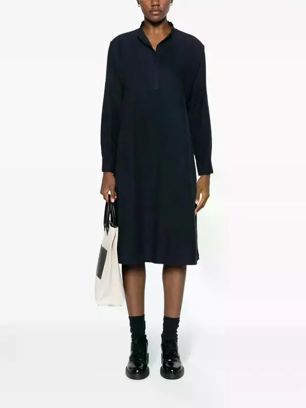 Kristensen Du Nord Long-sleeve Stretch-cotton Shirt Dress - Blue
