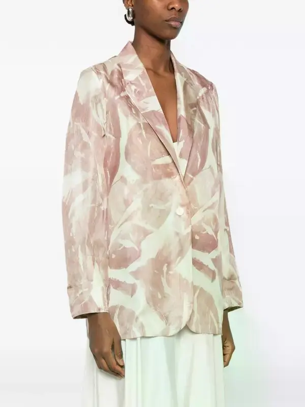 ALYSI Floral Single-breasted Jacket - Pink