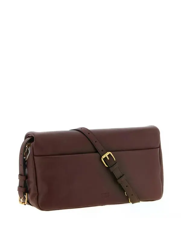Pinko Medium Love Click-soft Leather Cross Body Bag - Red