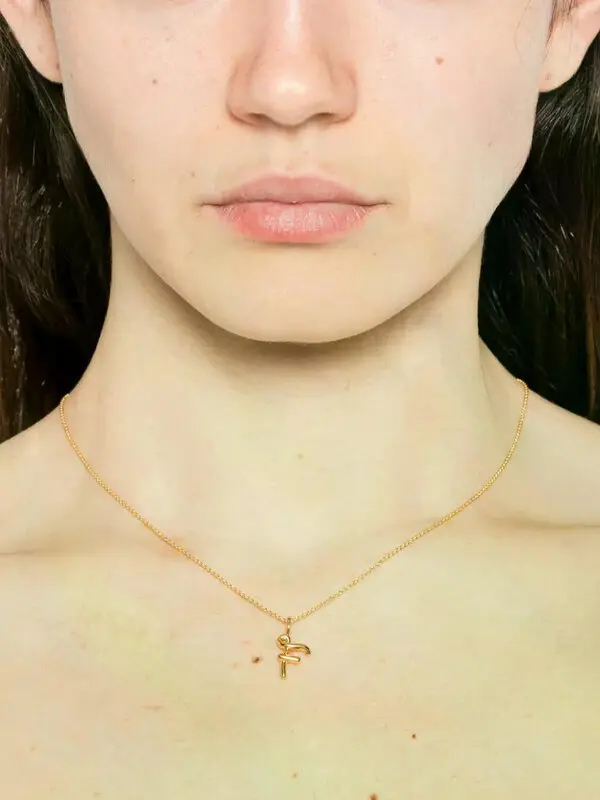 MISSOMA Mini Curly Molten Initial Necklace - Gold