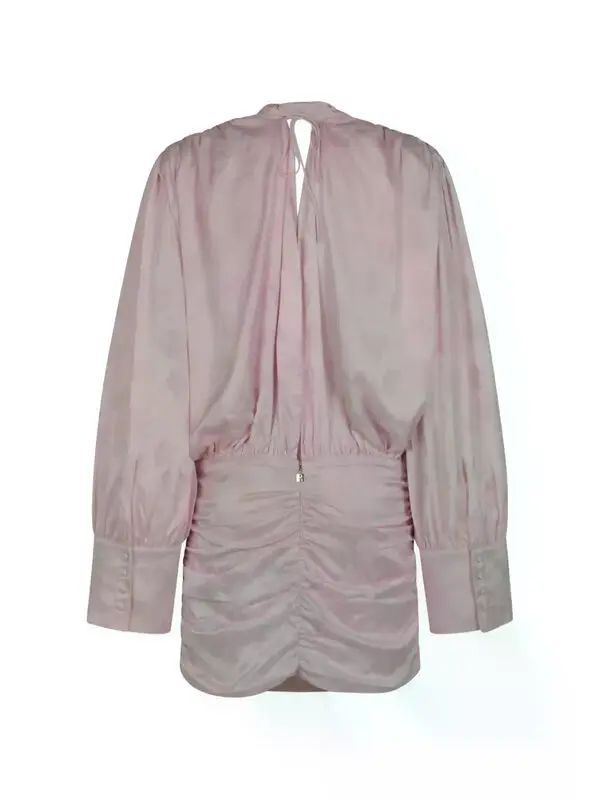 ROTATE BY BIRGER CHRISTENSEN Ruched Tie Detail Long Sleeve Dress