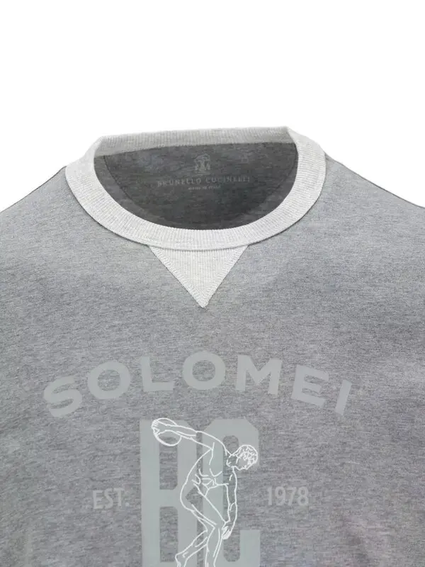 Brunello Cucinelli Slogan-print T-shirt - Grey