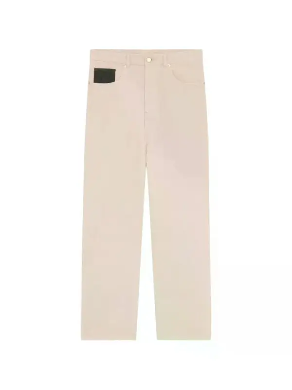 Drole De Monsieur Logo Patch Straight Leg Trousers