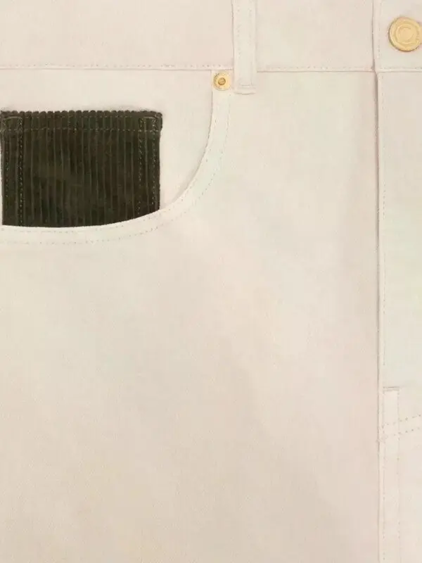 Drole De Monsieur Logo Patch Straight Leg Trousers
