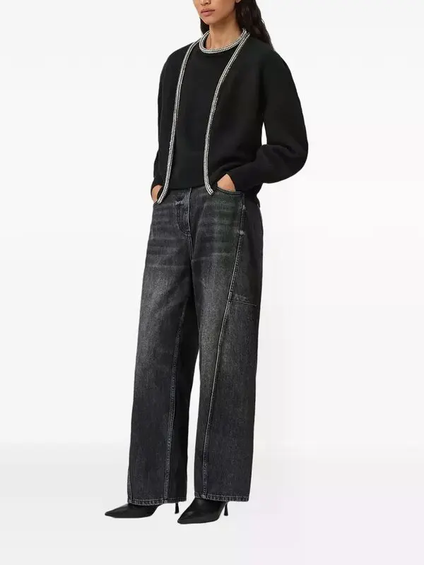 ALLSAINTS Embellished Crew Neck Cardigan