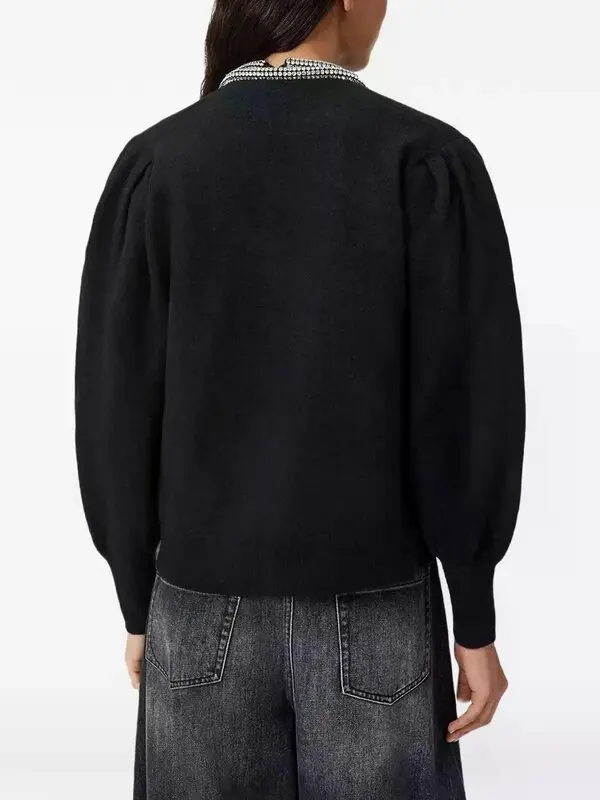 ALLSAINTS Embellished Crew Neck Cardigan