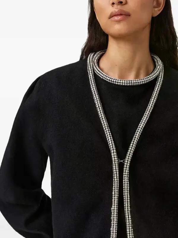 ALLSAINTS Embellished Crew Neck Cardigan