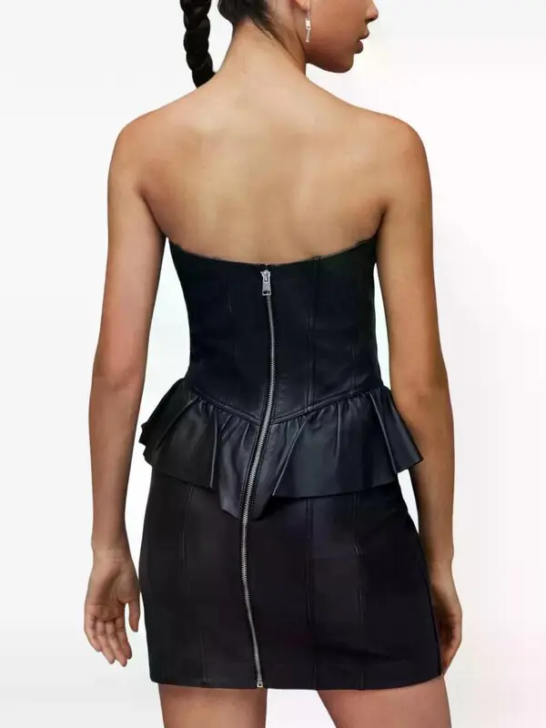 ALLSAINTS Cassie Ruffled-trim Strapless Mini Dress