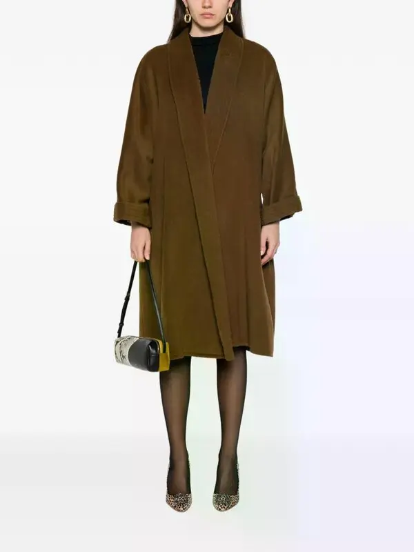 A.N.G.E.L.O. VINTAGE CULT Embroidered Detail Coat - Brown