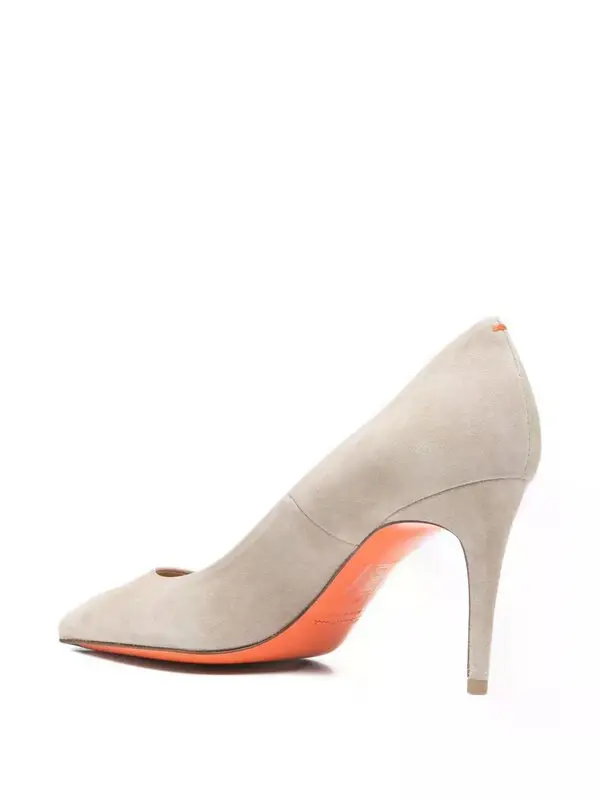 Santoni Pointed Toe Suede High Heel Pumps
