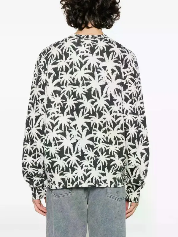 Palm Angels Palm Tree Print Knitted Jumper