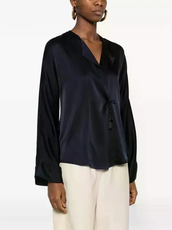 FORTE_FORTE V-neck Tassel Detail Top