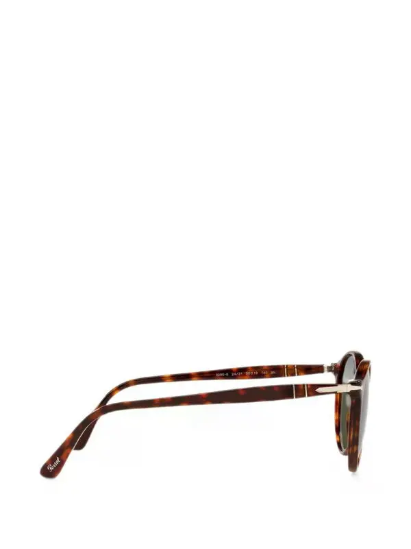 Persol Tortoiseshell Round Frame Sunglasses - Brown